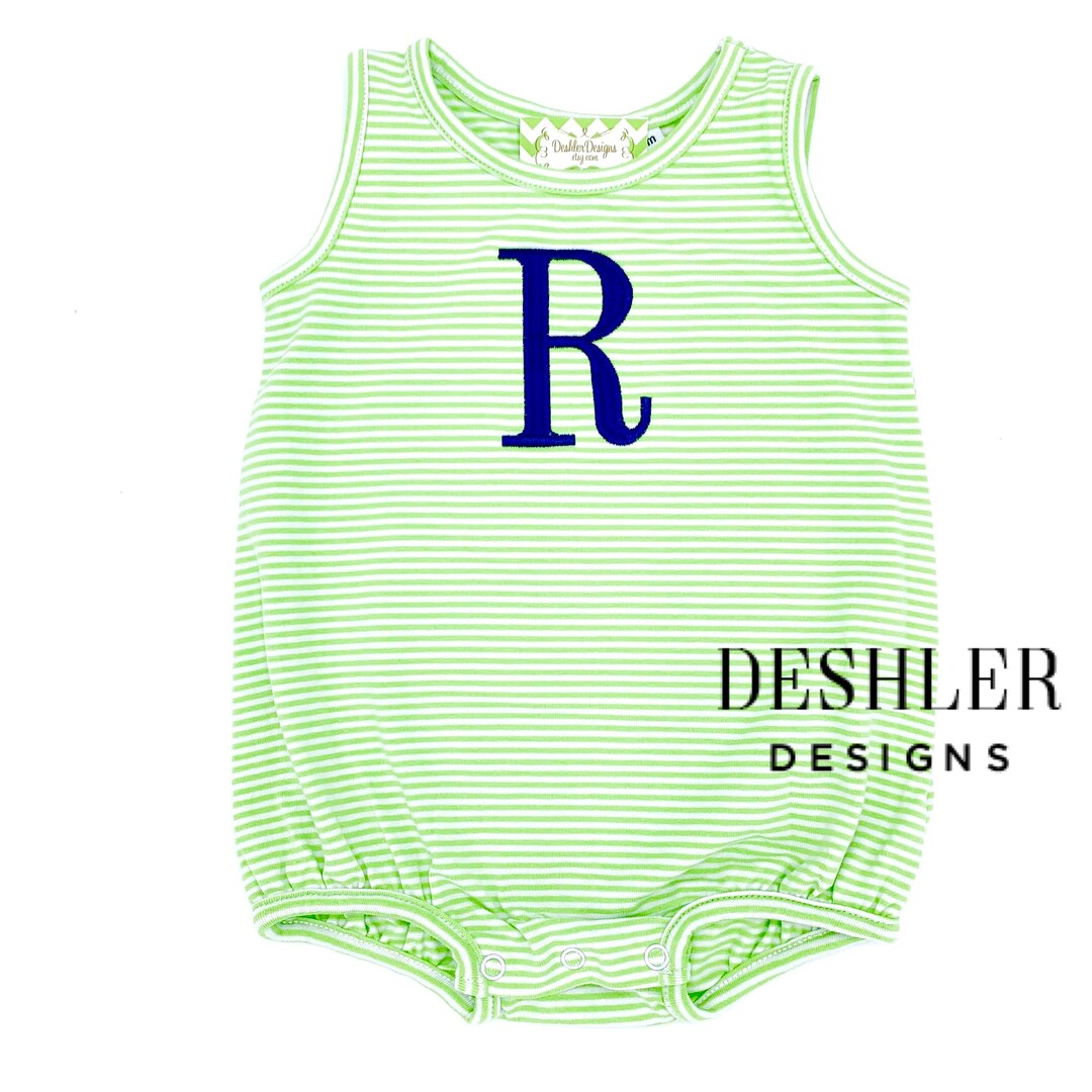 Boys Green Bubble, Green Monogram Bubble, Monogram Green Bubble, Boys ...