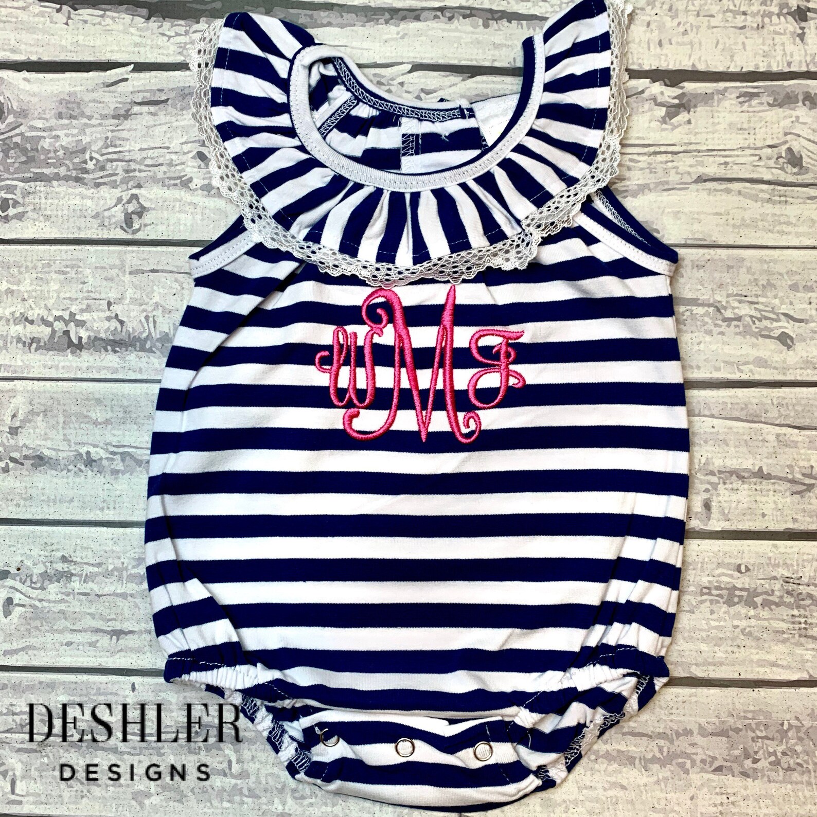 Monogram Baby Girl Bubble, Monogram Girls Sunsuit, Monogram Bubble ...