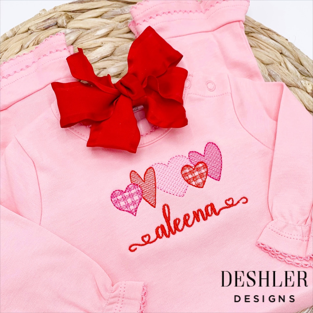 Valentines Ruffle Romper, Valentine Ruffle Romper, Baby Girl Valentine Outfit, Baby Girl ...