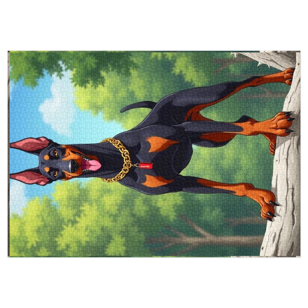 Doberman Jigsaw Puzzle With Tin, Dog Lovers Gift, Family Activity, Home ...