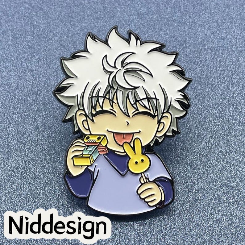 Killua Zoldyck Brooch - Hunter X Hunter Lightning Pin Anime Collector's ...