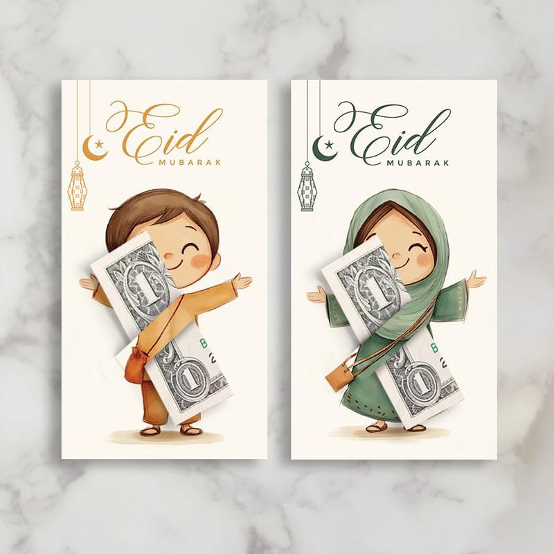 Kids Eid Mubarak Cards - Etsy