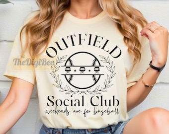 Baseball SVG, Outfield Social Club, Baseball Mom SVG, Baseball Sleeve ...