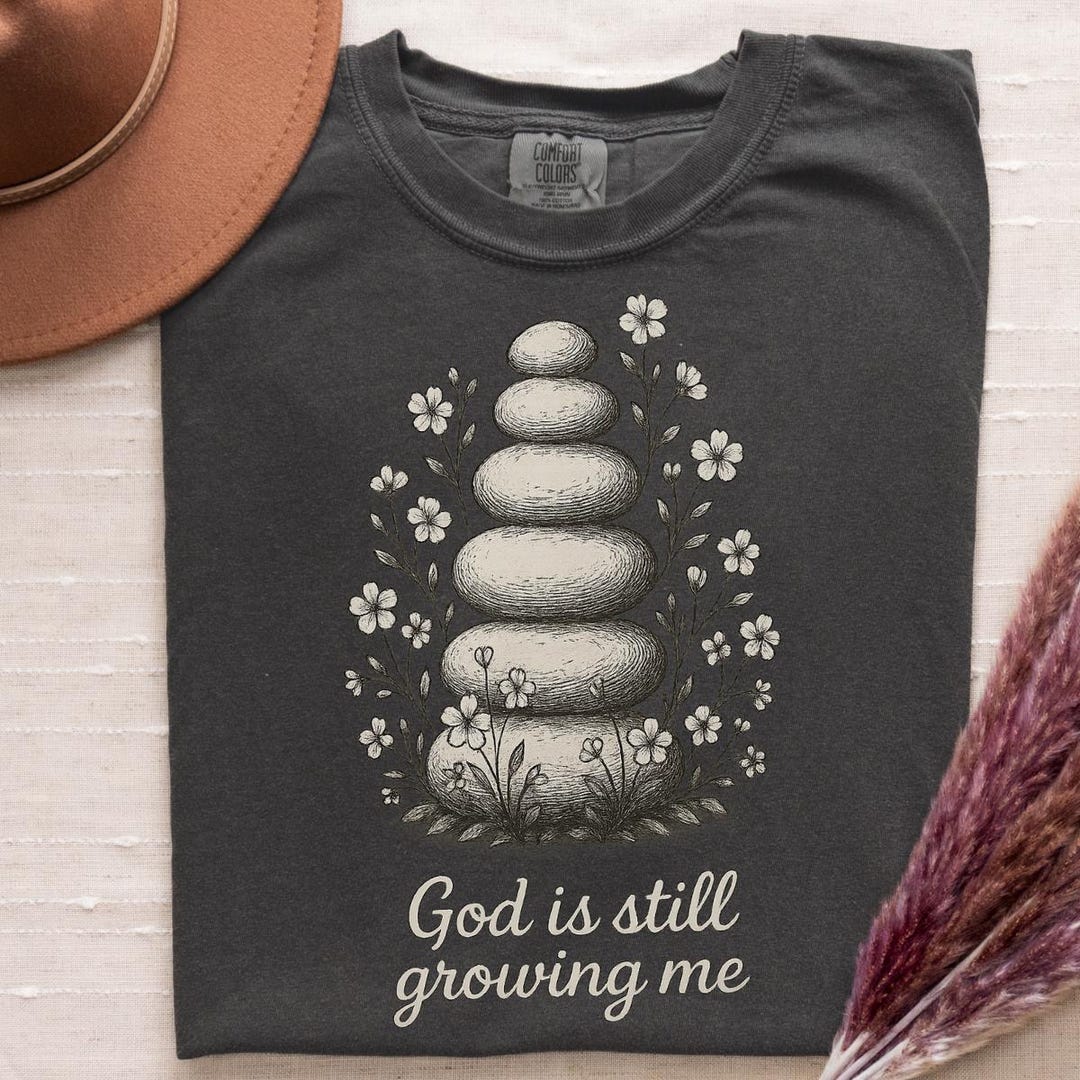 God is Still Growing Me PNG | Christian Faith Quote PNG | Floral River ...