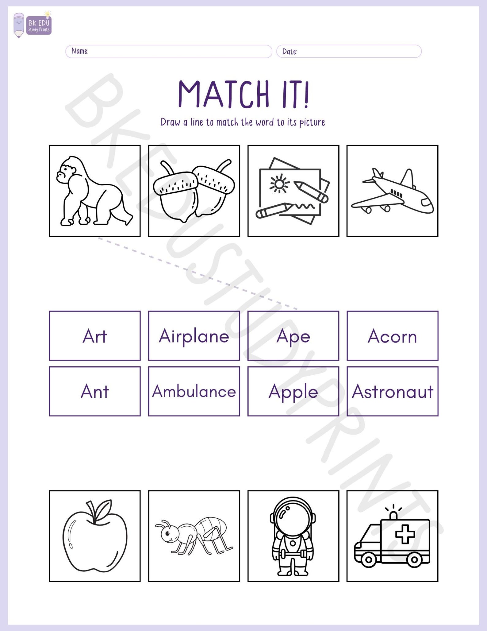 10 Printable Alphabet Letter Aa Phonics Worksheets for Pre-k & K-2 ...