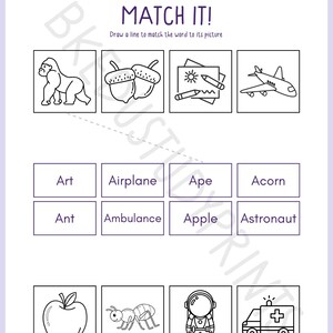 10 Printable Alphabet Letter Aa Phonics Worksheets for Pre-k & K-2 ...