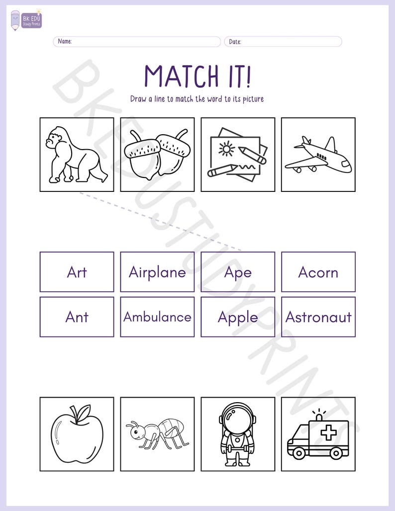 10 Printable Alphabet Letter Aa Phonics Worksheets for Pre-k & K-2 ...