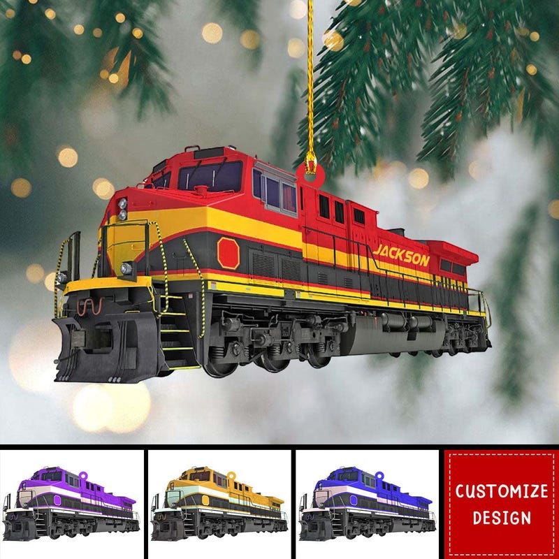 Train in a Christmas Tree - Etsy