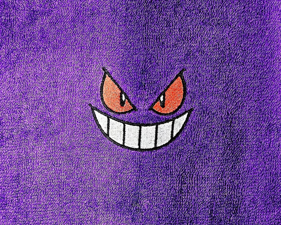 Handcrafted Pokemon Gengar (face) Terrycloth Hand Towel: Geeky Kitchen ...