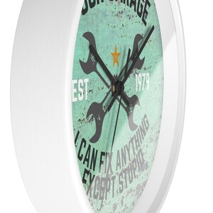 Custom Garage Clock, Personalized Workshop Clock, Can't Fix Stupid ...