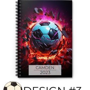 Custom Soccer Notebook, Retro Soccer Notebook - Personalized Journal ...