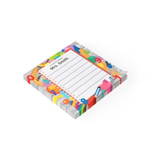 Math Teacher Sticky Note, Teacher Notepad Gift, Crayon Sticky Note ...