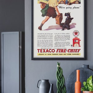 Set of 2 Retro Texaco Gasoline Advertisements From the 1950s - Digital ...