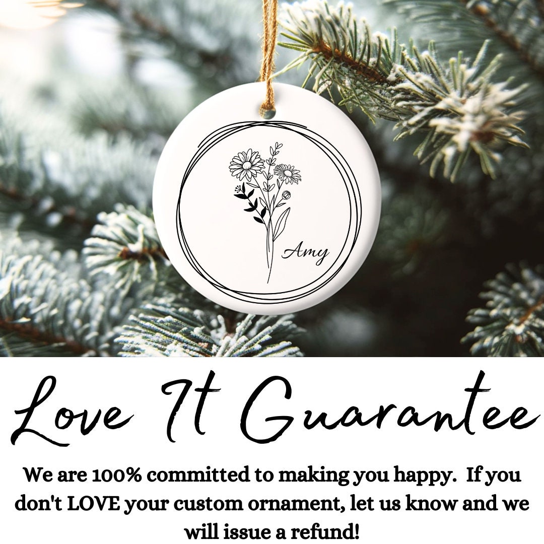 Custom Birth Flower Ornament April Birth Flower Daisy - Etsy