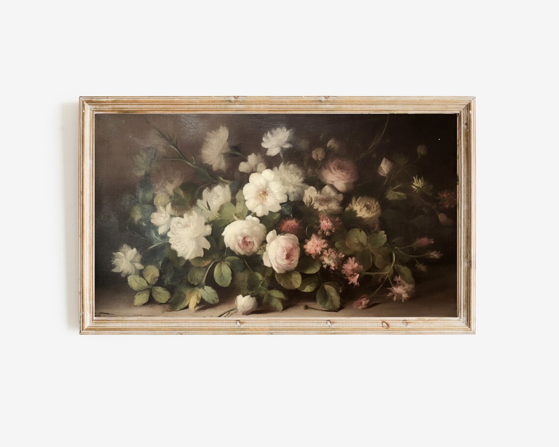 Vintage Flower Still Life Paintings Samsung Frame TV Art SET - Etsy