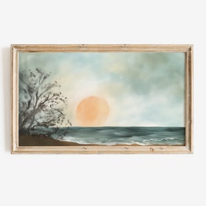 Beach Sunset Watercolor Smart TV Art Digital Download | Samsung Frame ...