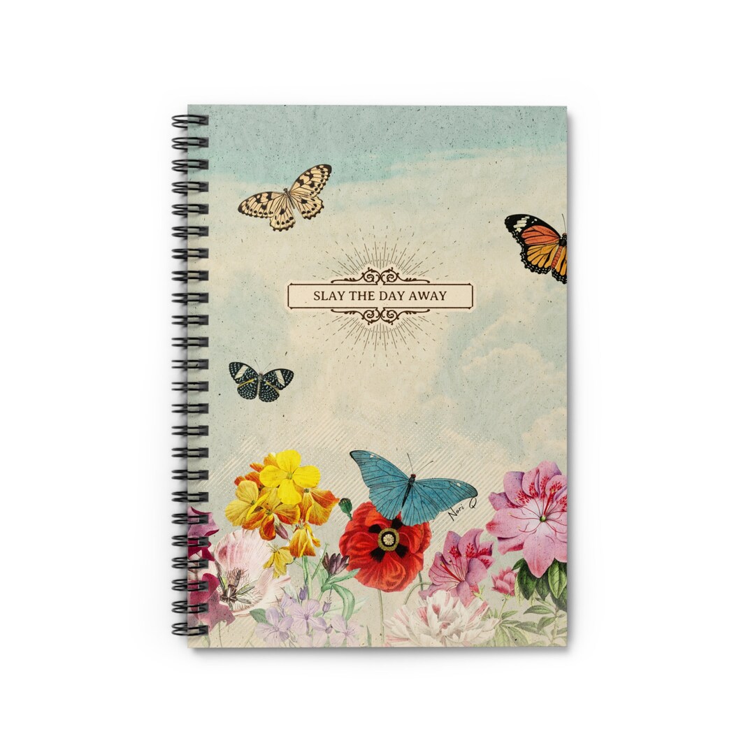 Slay the Day Away Notebook Butterflies - Etsy