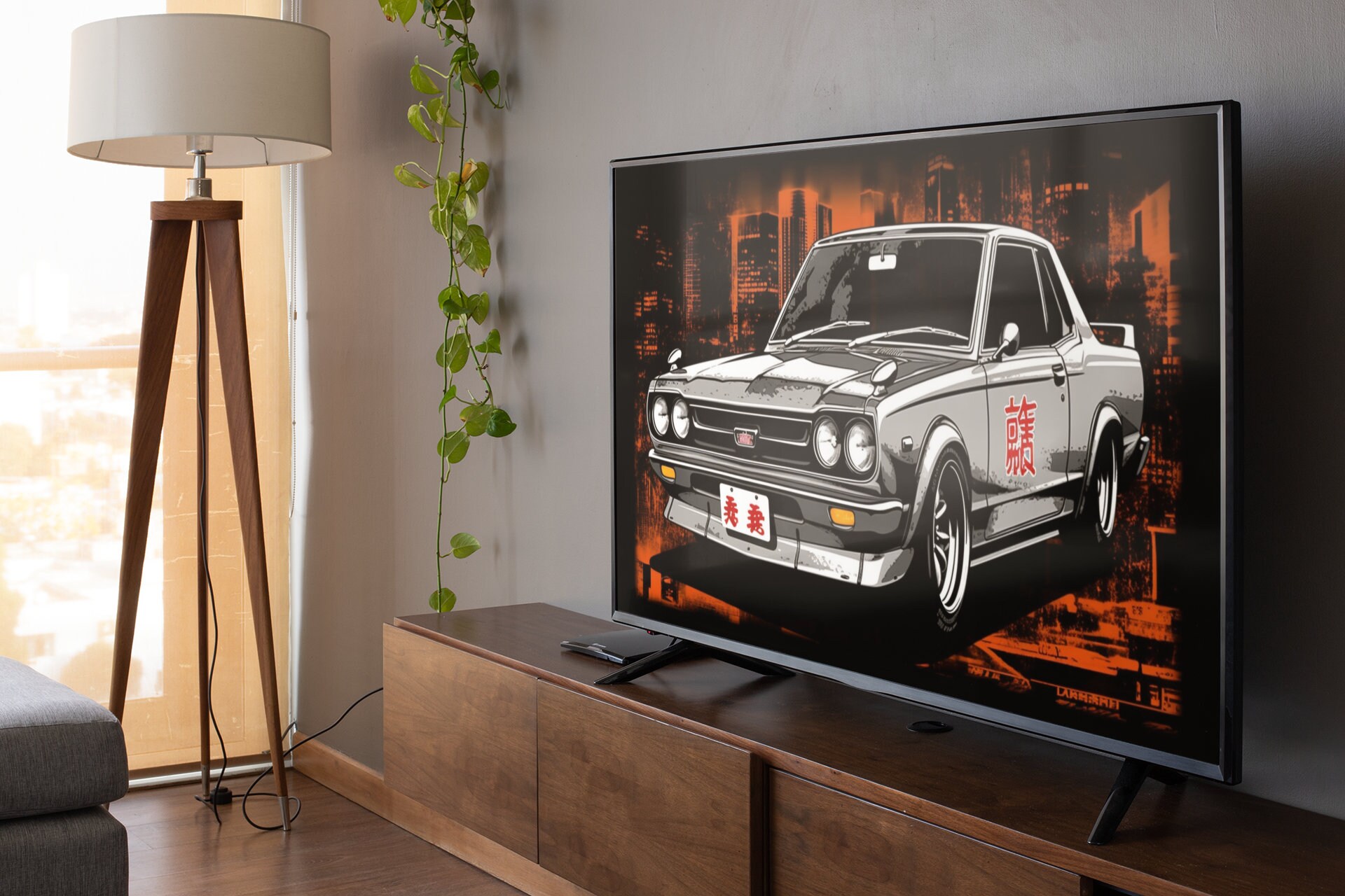 JDM Legend Nissan Skyline Inspired Smart TV Art | Tokyo Street Scene ...