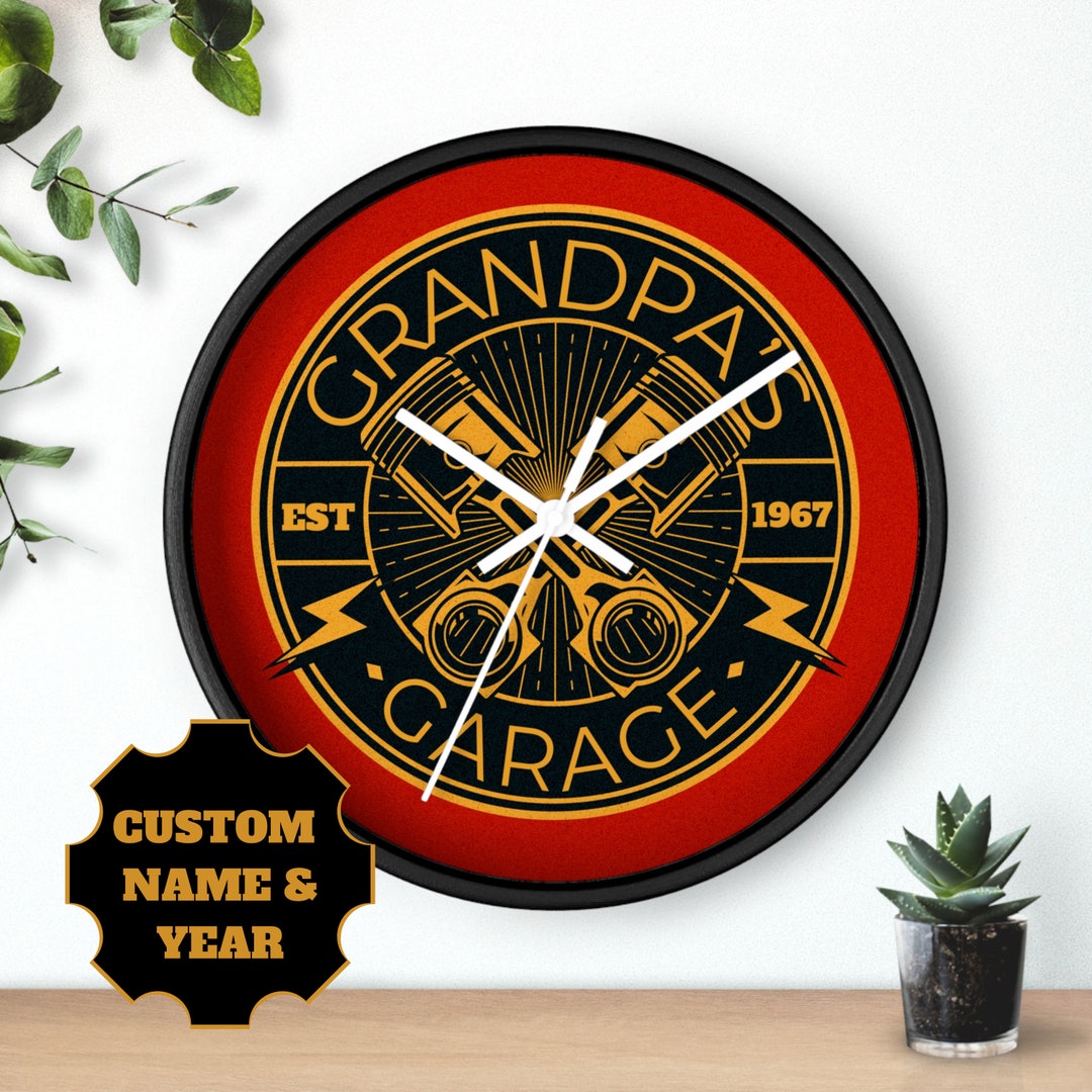 Custom Garage Clock - Personalized Garage Clock, Grandpa's Garage, Dad ...