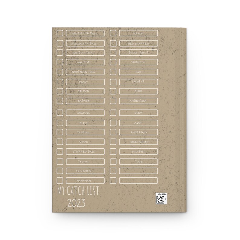 Custom Fishing Gift Catch List Journal Personalized Fishing Note Book ...
