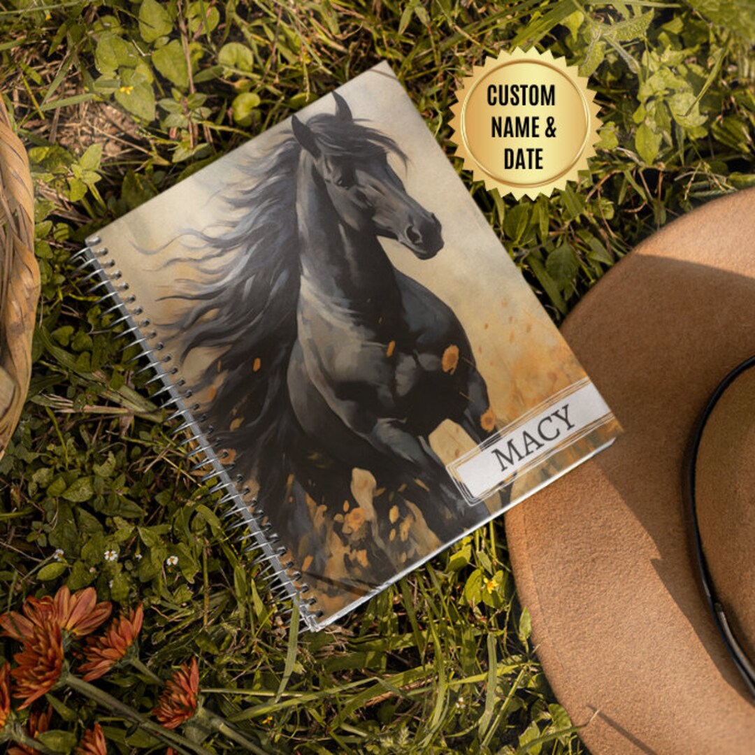 Custom Horse Notebook - Horse Gift - Personalized Journal - Etsy