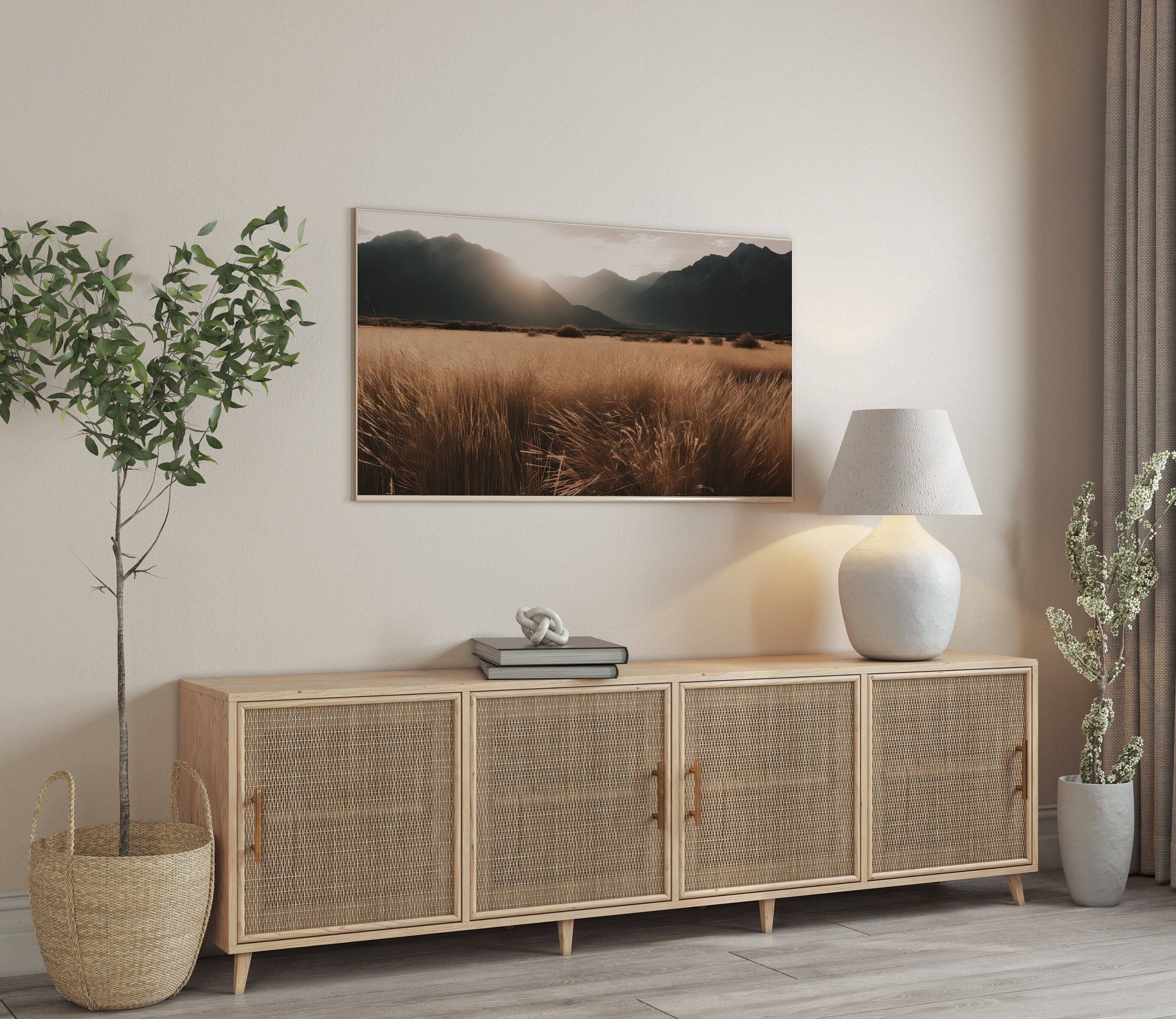 Mountain Landscape TV Art | Samsung Frame TV Art File | Muted Colors ...