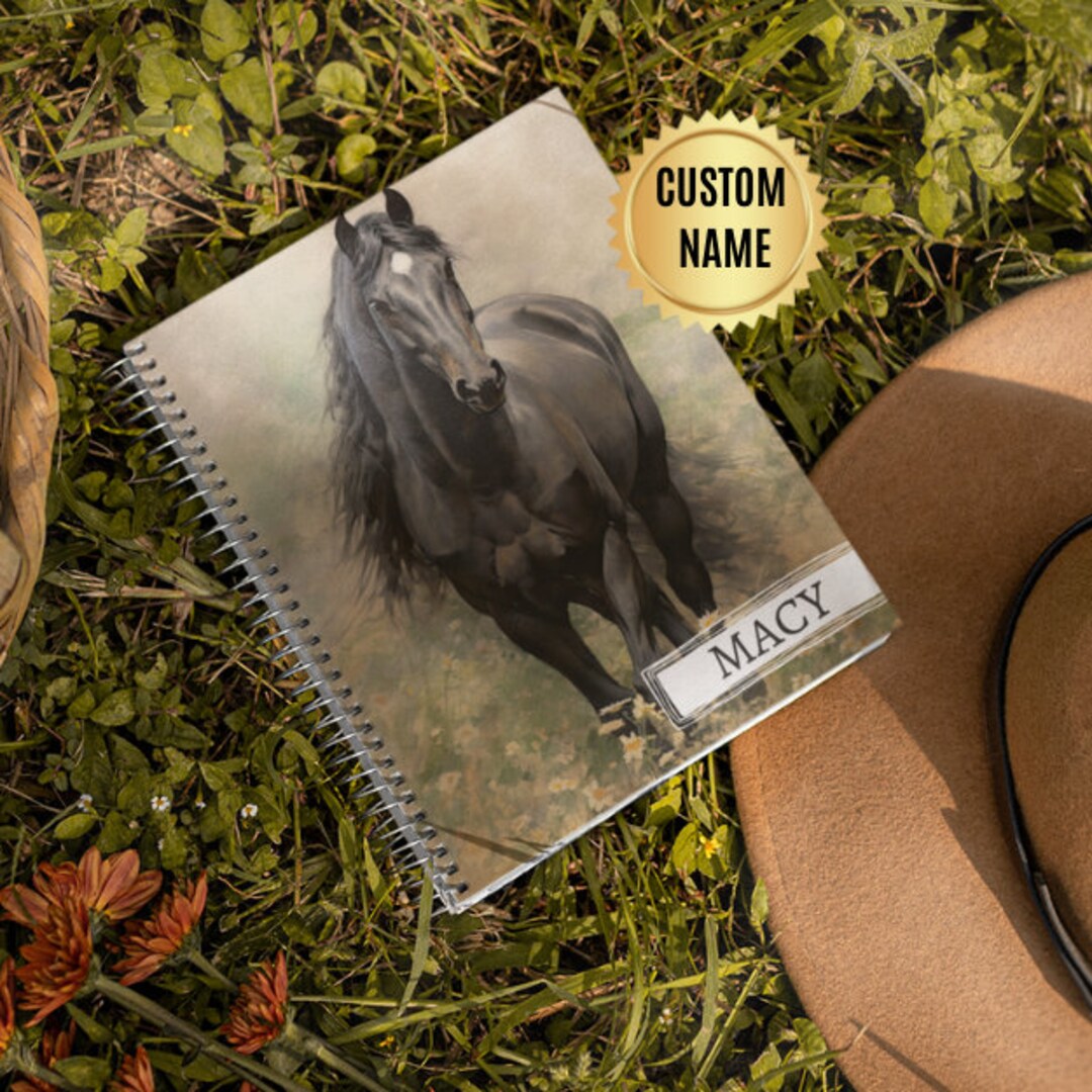 Custom Horse Notebook - Horse Gift - Personalized Journal - Etsy