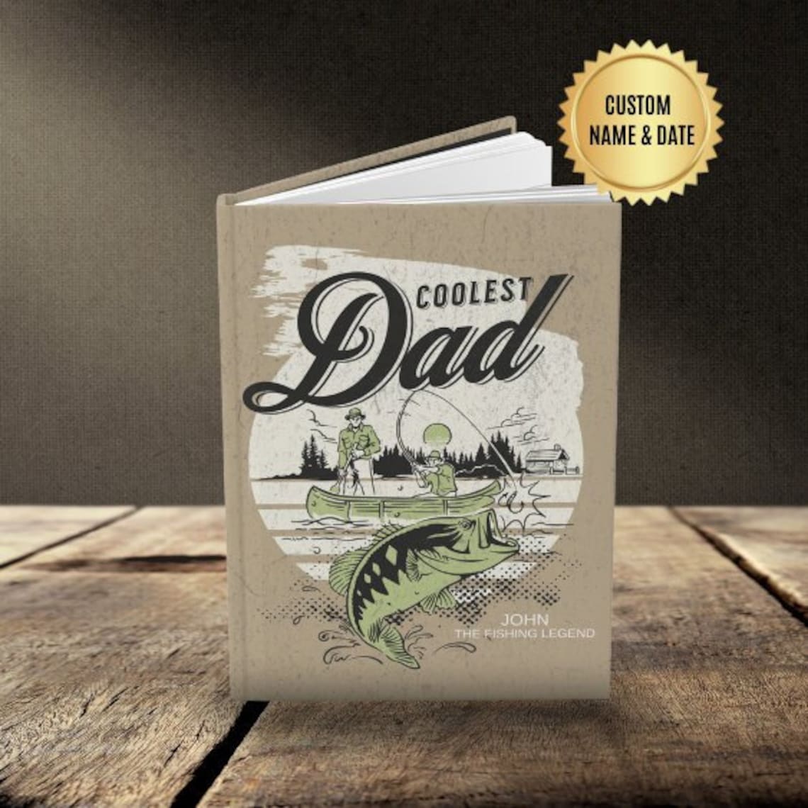 Custom Fishing Gift Catch List Journal Personalized Fishing Note Book ...