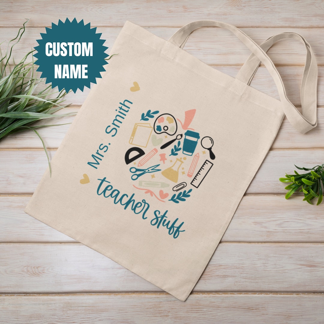 Custom Teacher Tote Bag Personalized Teacher Canvas Tote - Etsy