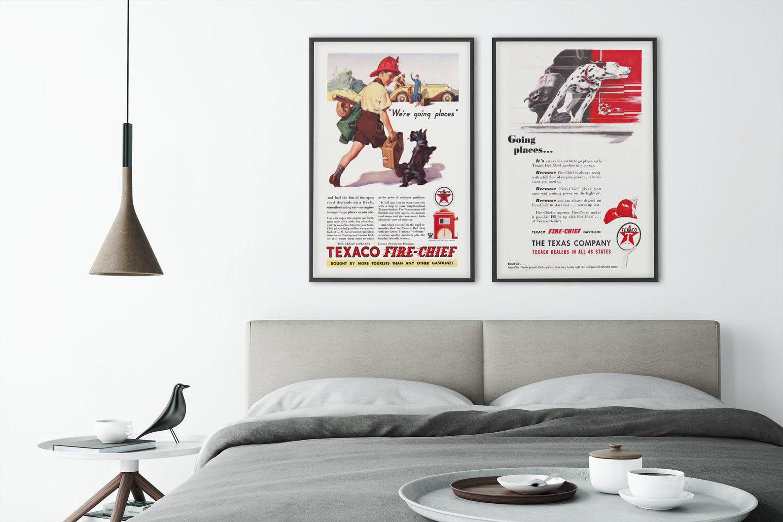 Set of 2 Retro Texaco Gasoline Advertisements From the 1950s - Digital ...