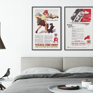 Set of 2 Retro Texaco Gasoline Advertisements From the 1950s - Digital Download | PRINTABLE ...