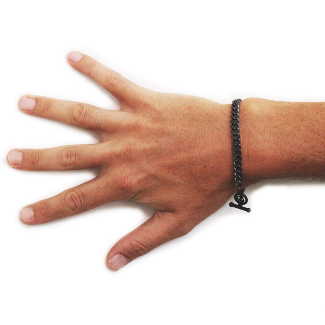 Black Chain Bracelets Mens Bracelet Jewelry for Men | Etsy