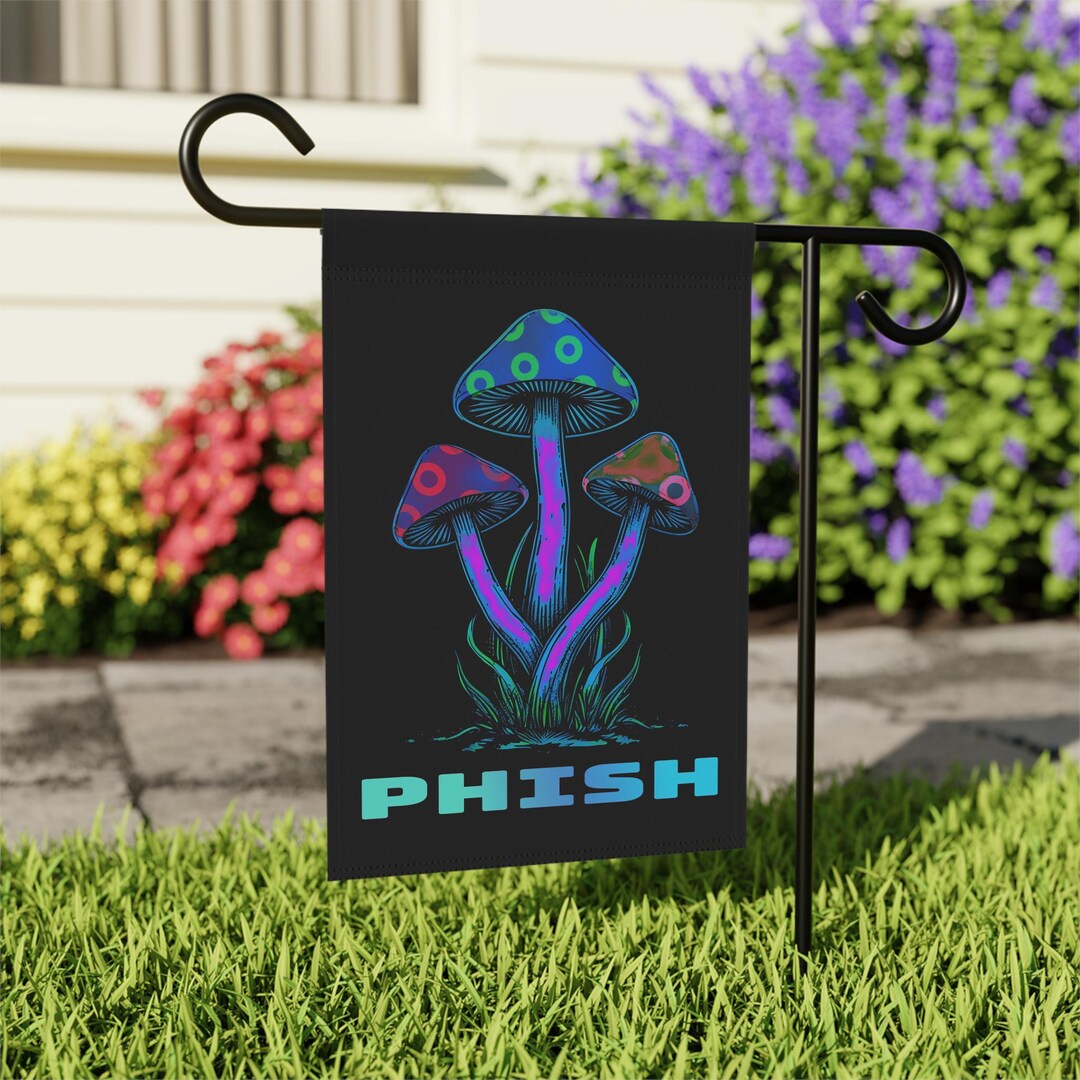 Psychedelic Colorful Phish Mushroom Garden Banner - Etsy