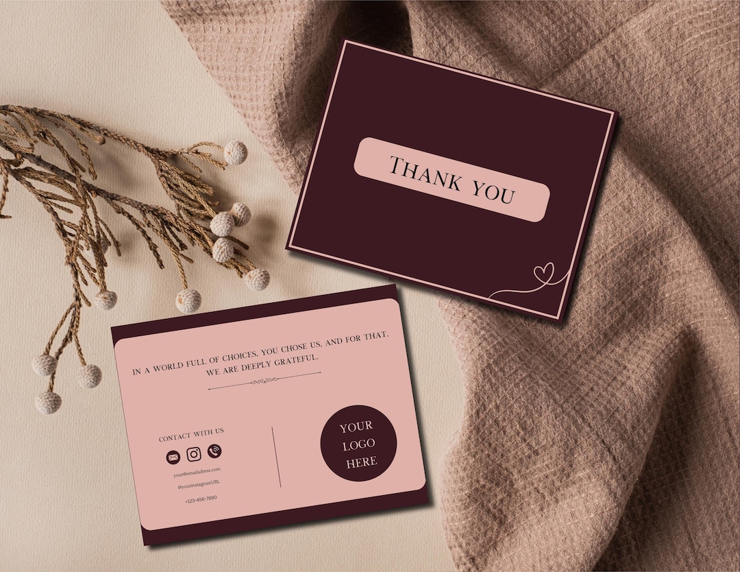 Elegant Thank You Card | Customer Appreciation | Printable Canva Design ...