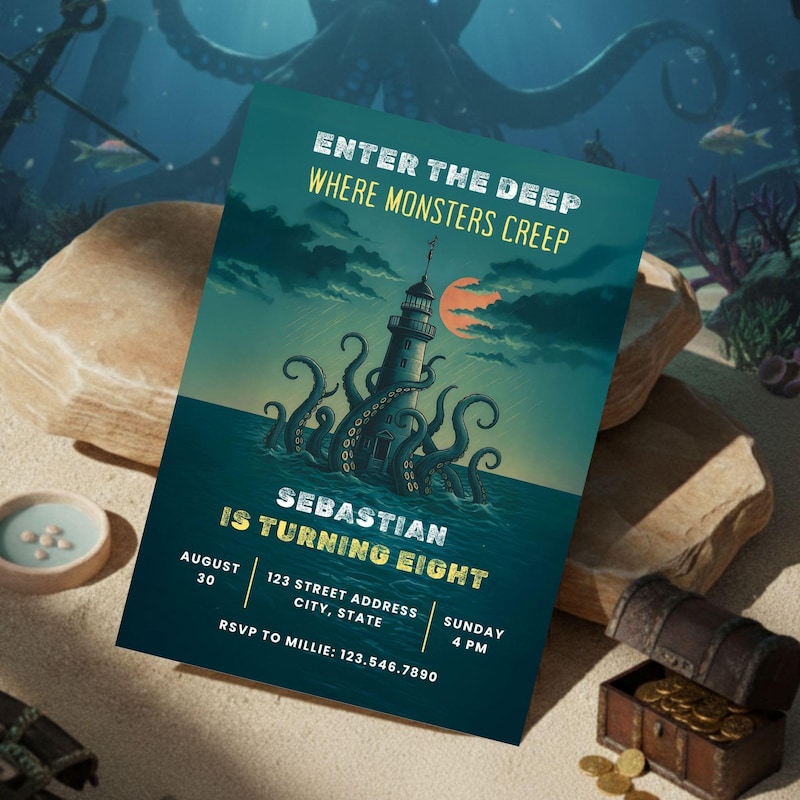 Deep Sea Creature Card - Etsy