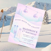 Ski Weekend Invitation -ski Party Invite, Ski Bachelorette Invitation ...