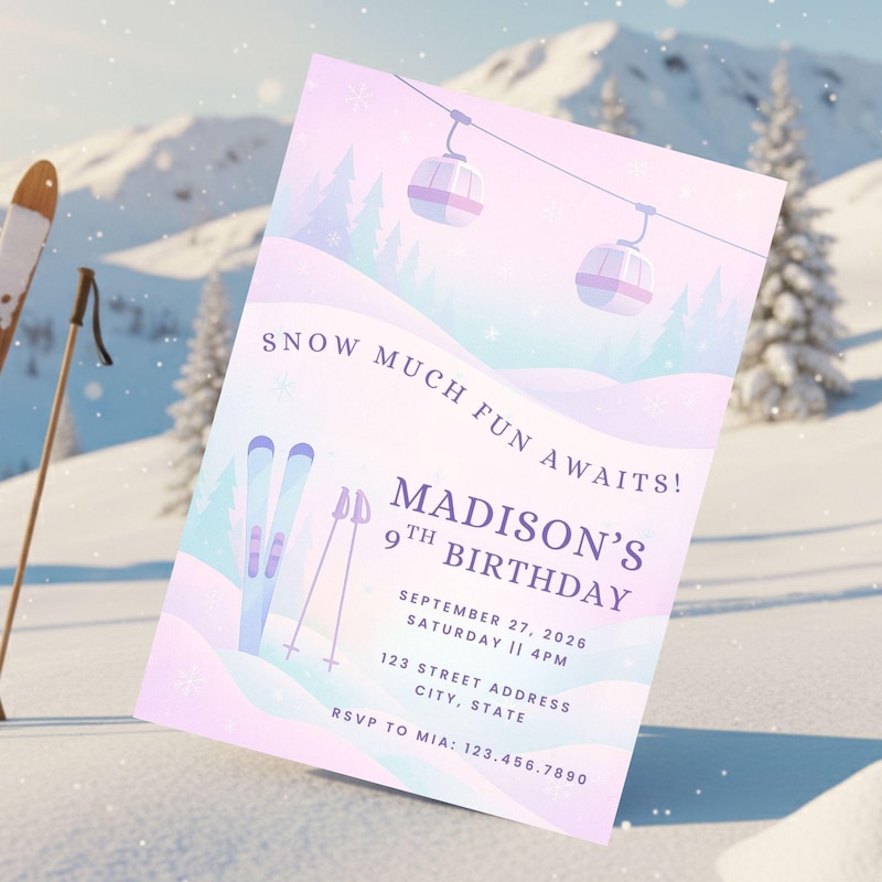 Ski Invitations - Etsy