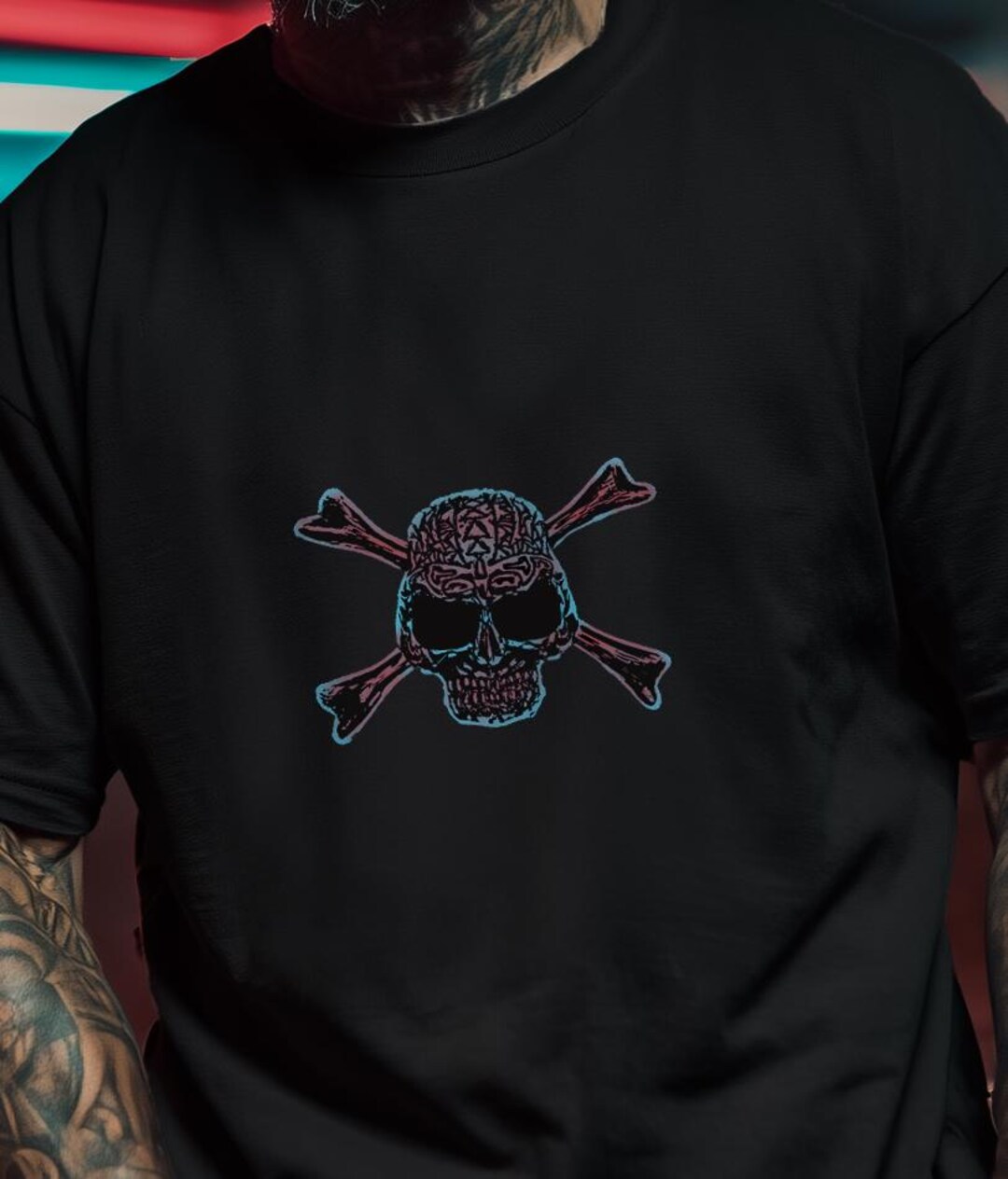 Skull and Crossbones T-shirt, Edgy Graphic Tee, Unisex - Etsy