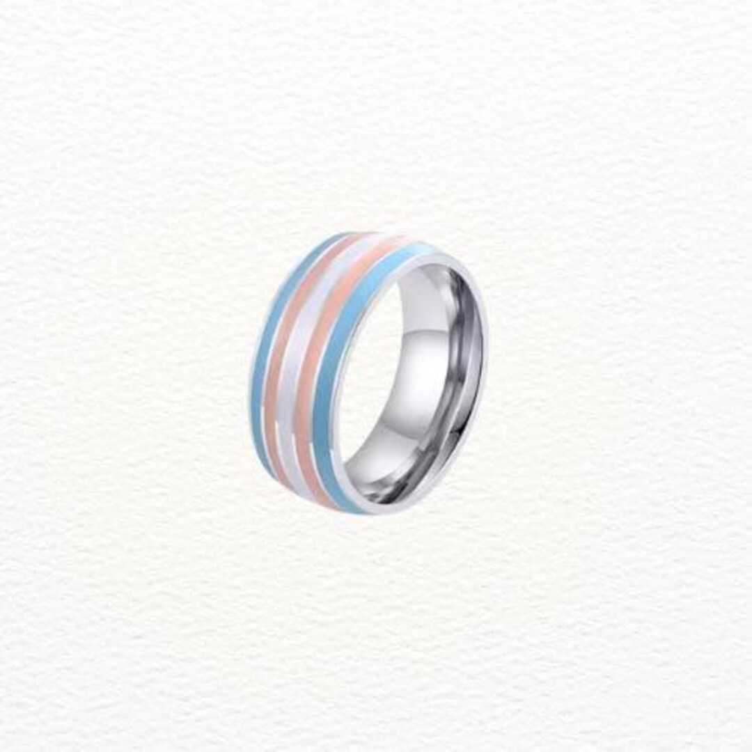 LGBTQIA+ Pride Rings – Stainless Steel Bands in Trans, Bi, Pan, Ace ...