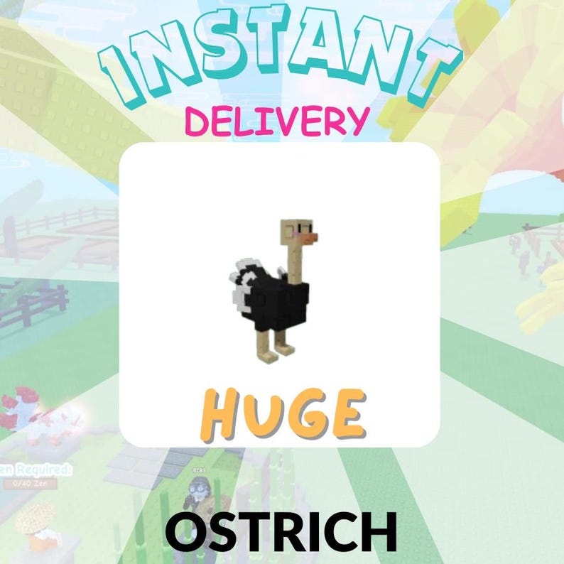 Huge Ostrich | Grow a Garden Roblox | Rare | Legendary | Mythical ...