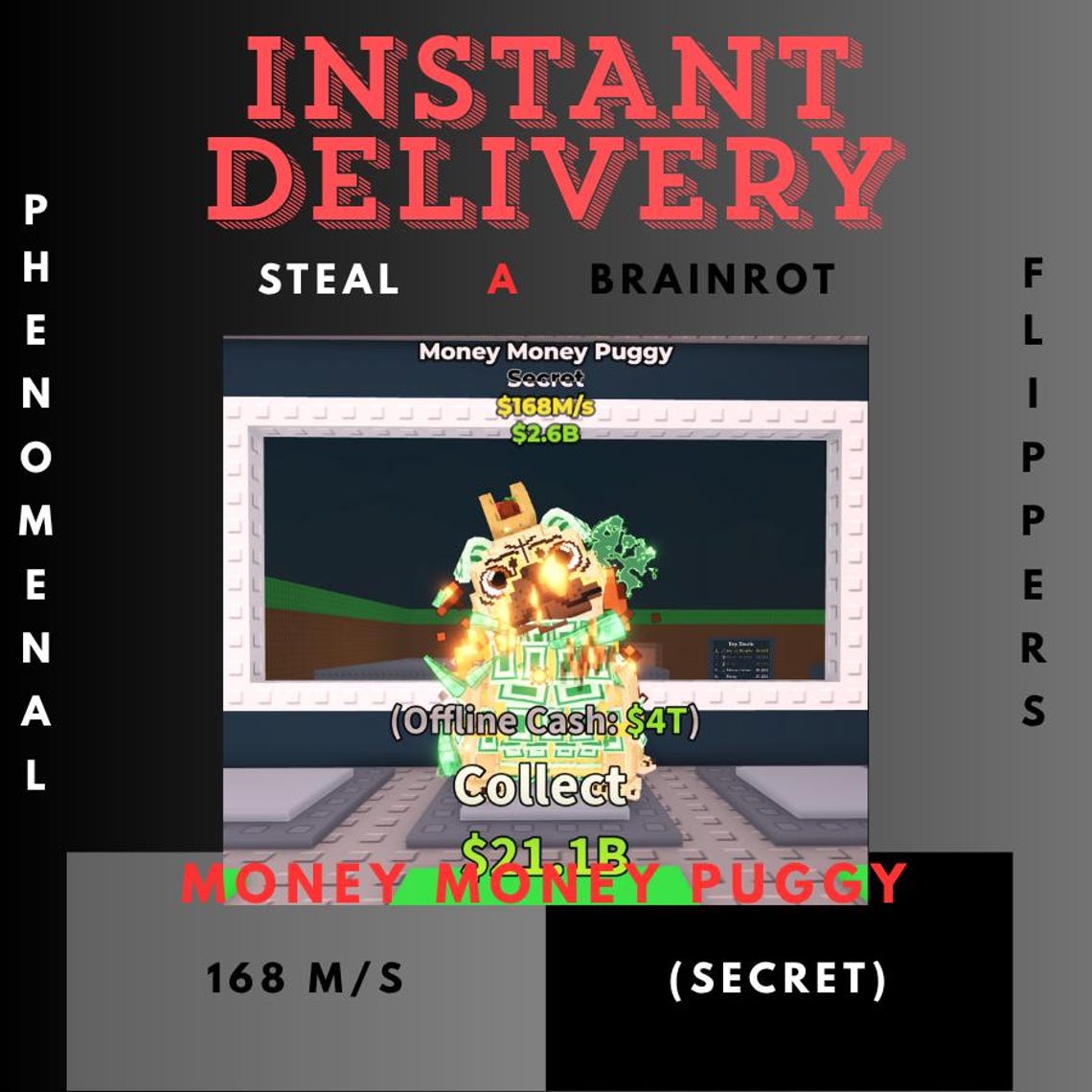 Money Money Puggy | Steal a Brainrot Roblox | Secret - Etsy