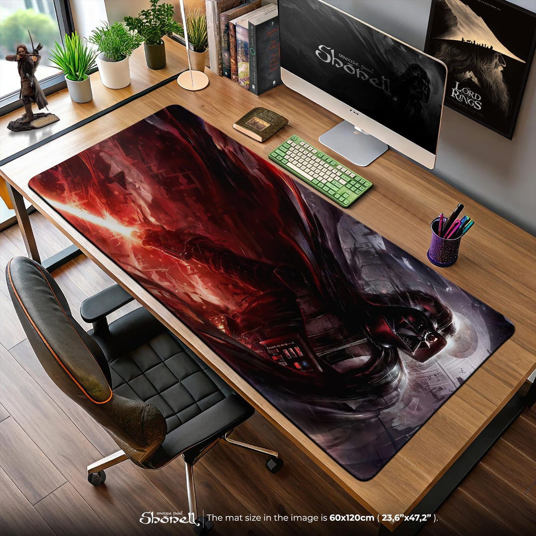 Darth Vader Mouse Pad – Epic Star Wars Sith Lord Art With Lightsaber ...