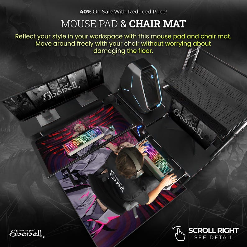 Sukuna Jujutsu Kaisen Mouse Pad - King of Curses Anime Desk Mat, JJK ...