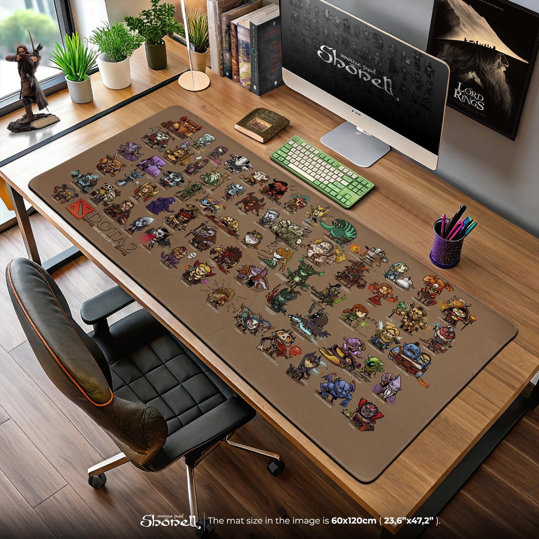 Chibi Dota 2 Heroes Mouse Pad – Cute Dota Character Desk Mat, MOBA ...