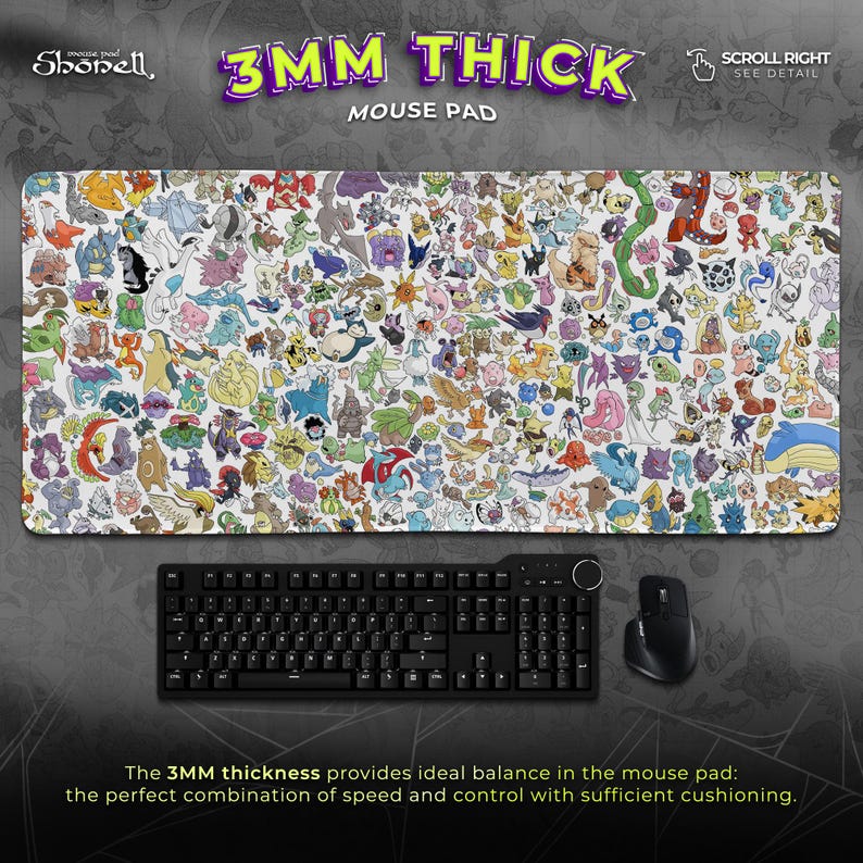Kanto Region Pokémon Mouse Pad - Gen 1 Collage With Pikachu, Charizard ...
