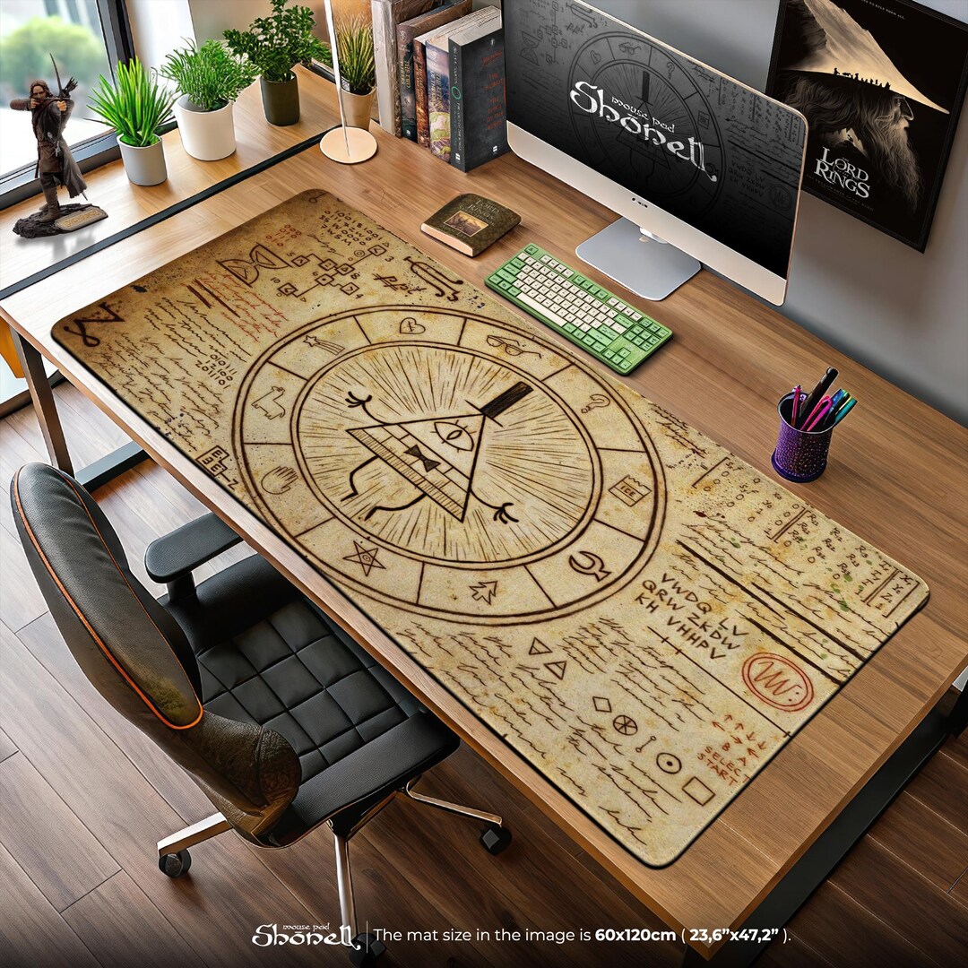 Gravity Falls Bill Cipher Mouse Pad - Mystery Wheel Desk Mat, Cipher ...