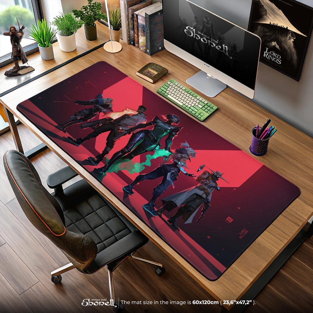 Valorant Agents Mouse Pad - Tactical FPS Gaming Desk Mat With Viper ...