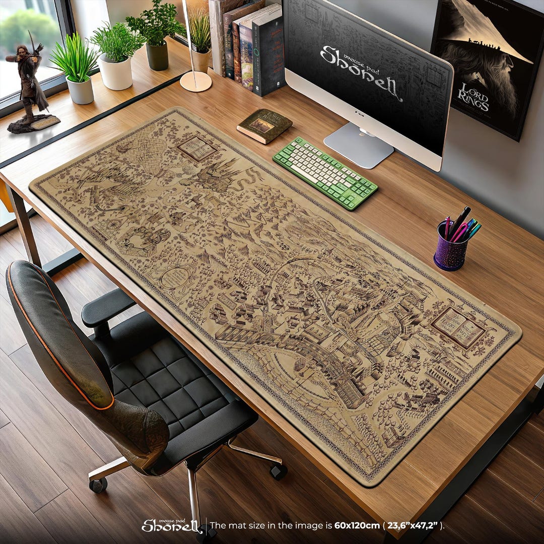 Wizarding World Map Mouse Pad – Hogwarts Castle Desk Mat With Magical ...