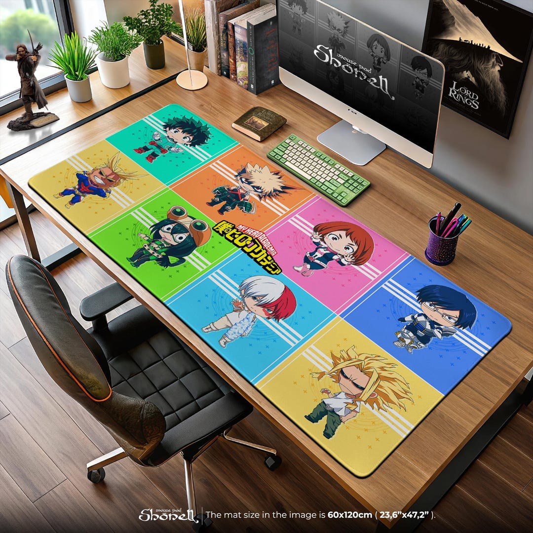 My Hero Academia Mouse Pad – Chibi Anime Desk Mat With Deku, Bakugo ...