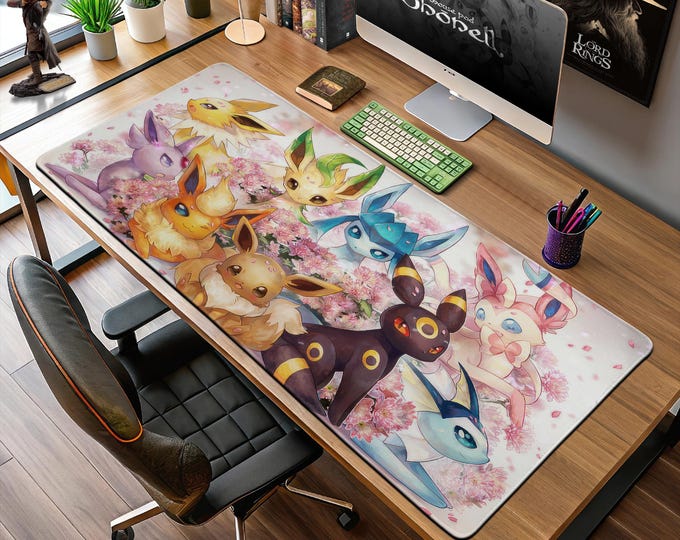 Eevee Evolutions Mouse Pad – Cute Pokémon Gaming Desk Mat With Umbreon ...